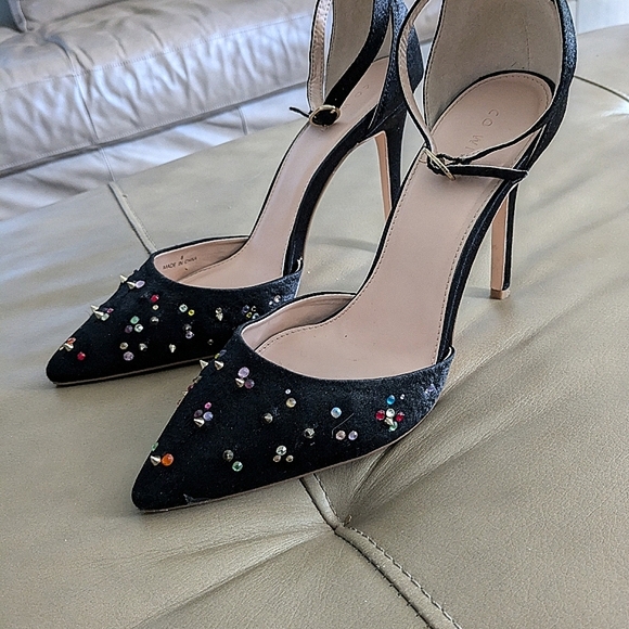 Wren | Shoes | Cd Wren Black Studded Heels | Poshmark